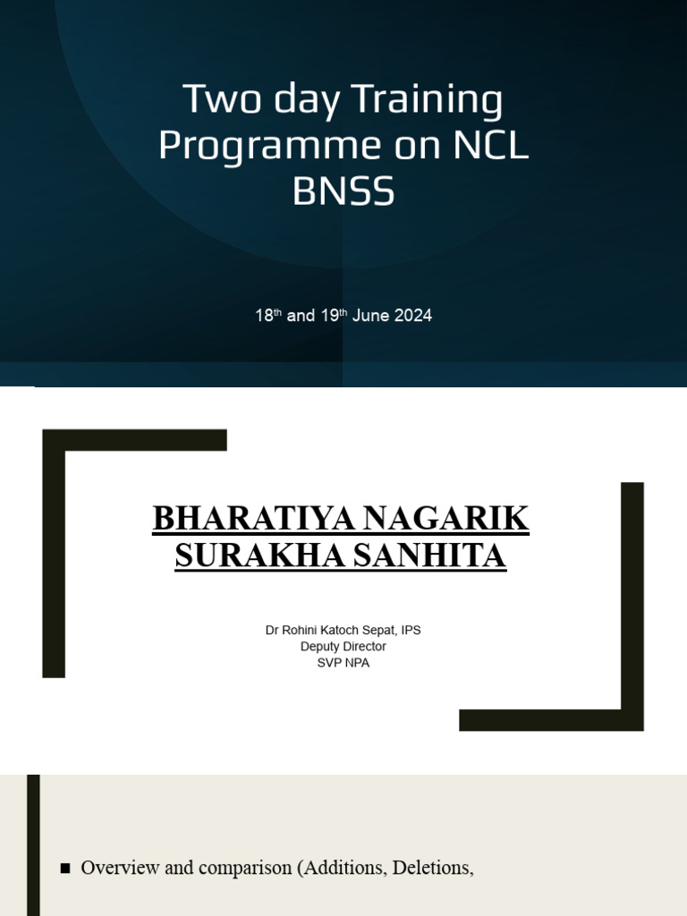 Bnss PPT 18th June | PDF | Computing