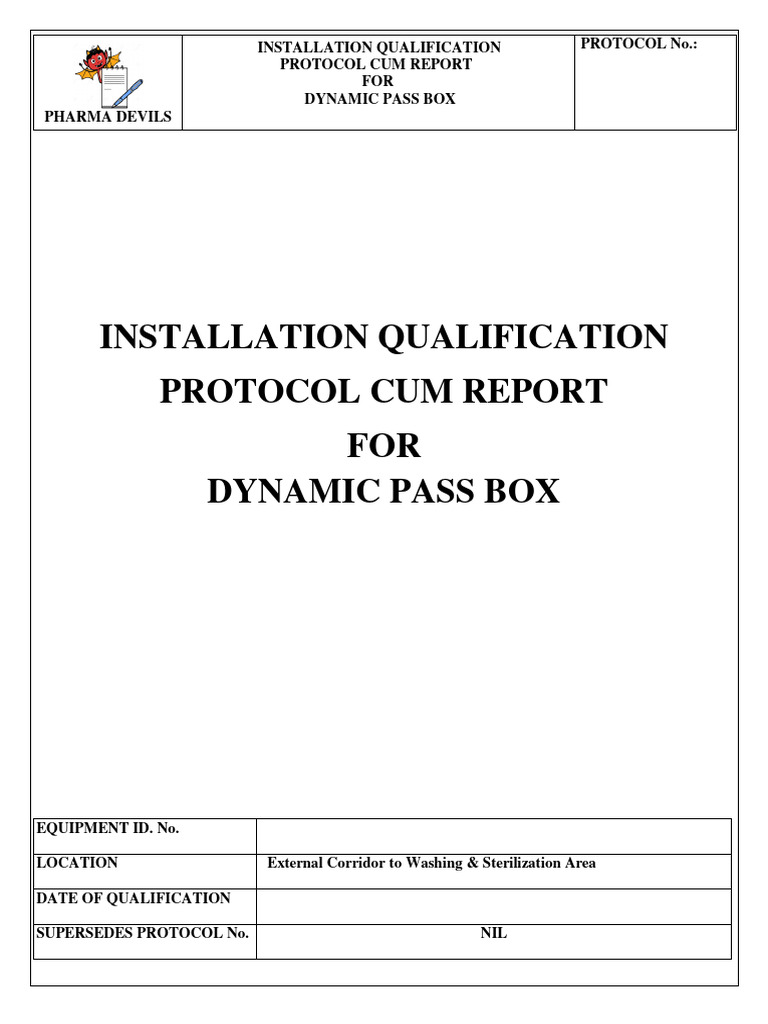 Installation Qualification For Dynamic Pass Box | PDF | Verification ...