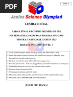Latihan Soal English Competition SD | PDF | Indonesian People | Government