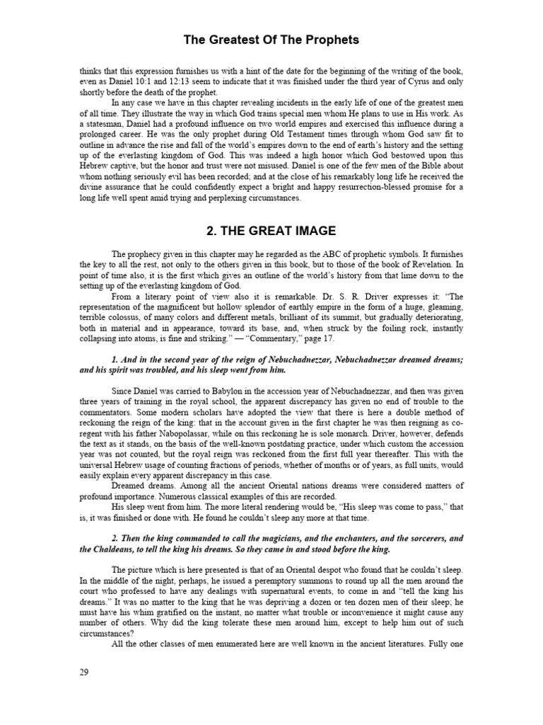 The Greatest of The Prophets The Great Image George McCready Price 1955 ...