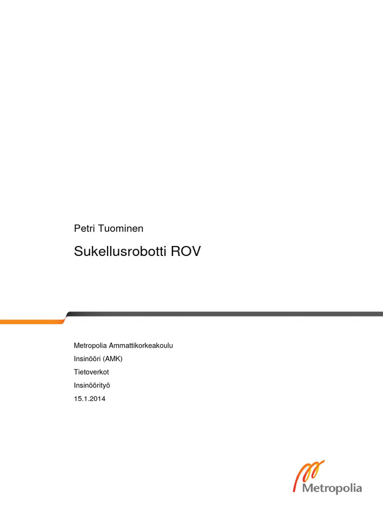 Sukellusrobotti ROV Kopio | PDF