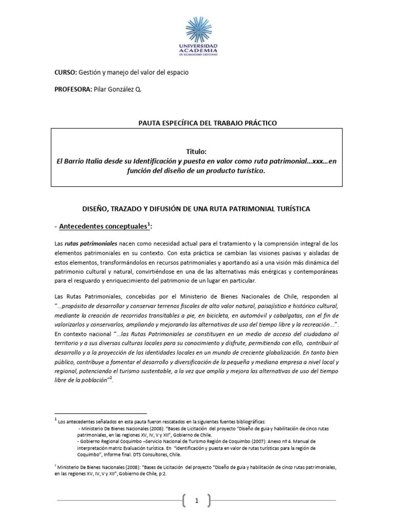 Pauta Trabajo Practico 2016 | PDF | Turismo