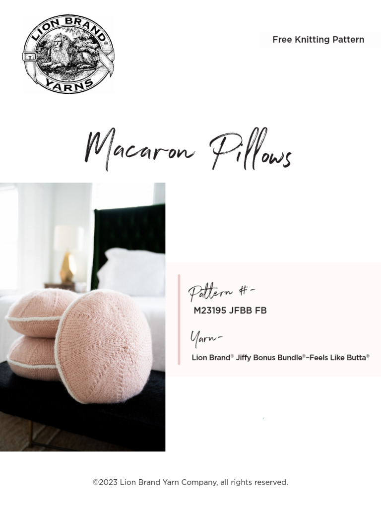 Macaron Pillows - M23195 JFBB FB v1703189662598 | PDF | Knitting ...