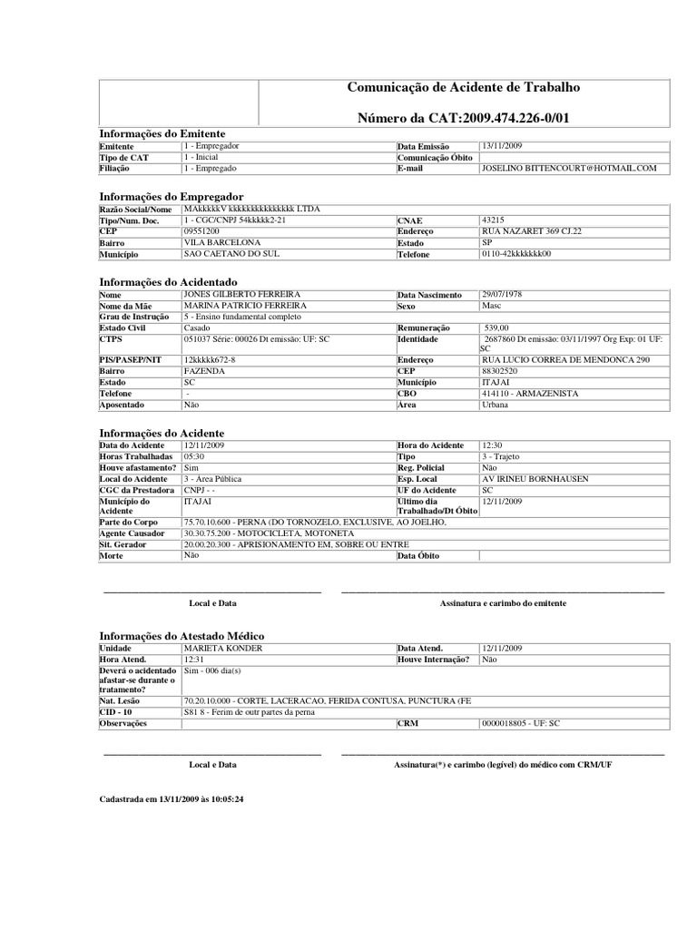 Modelo de CAT - SRC | PDF