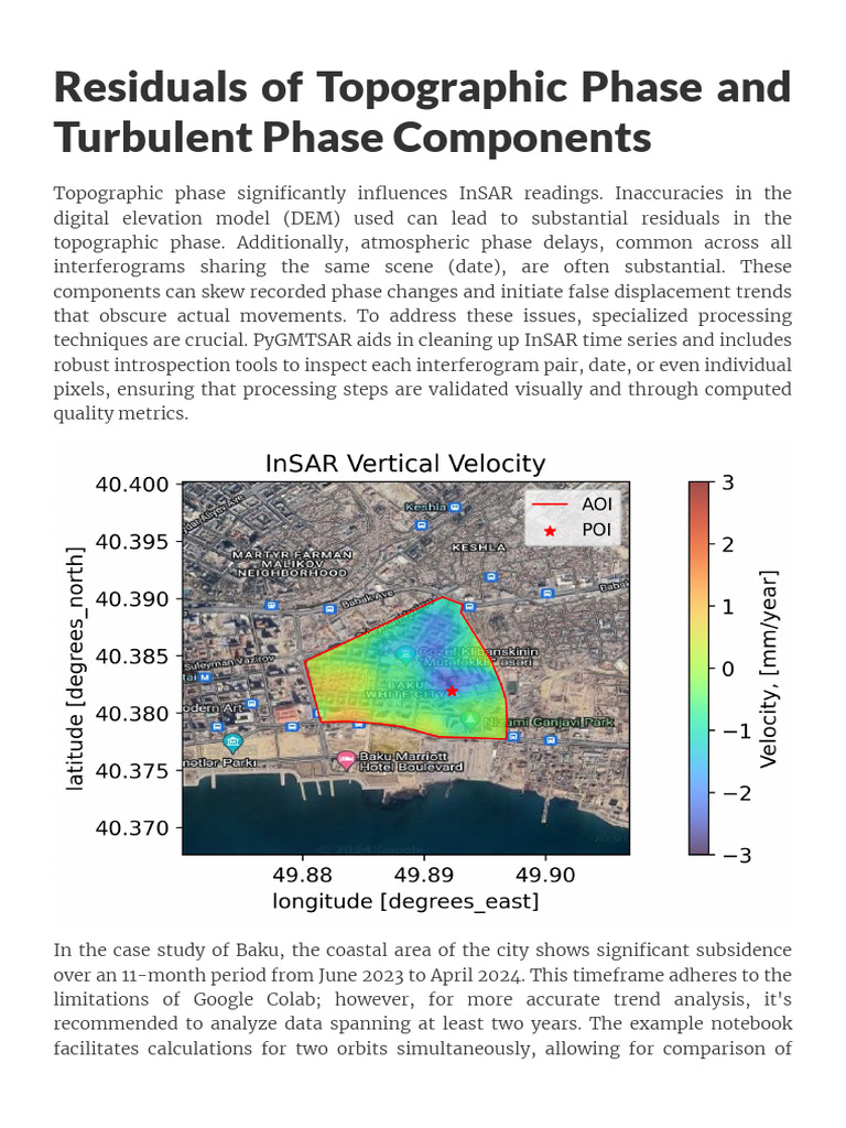 Python InSAR - Residuals of Topo Phase and Turbulent Phase | PDF ...