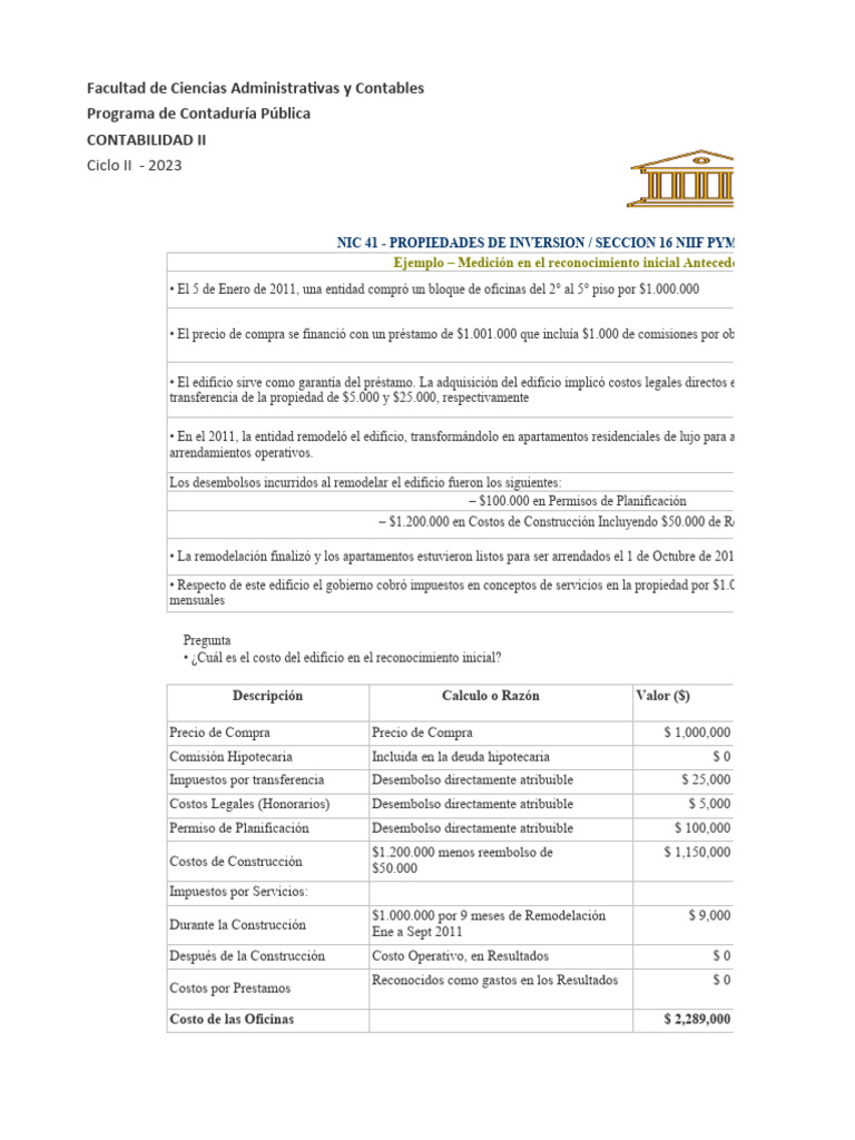 Propiedades de Inversion Metodo Del Costo | PDF | normas ...