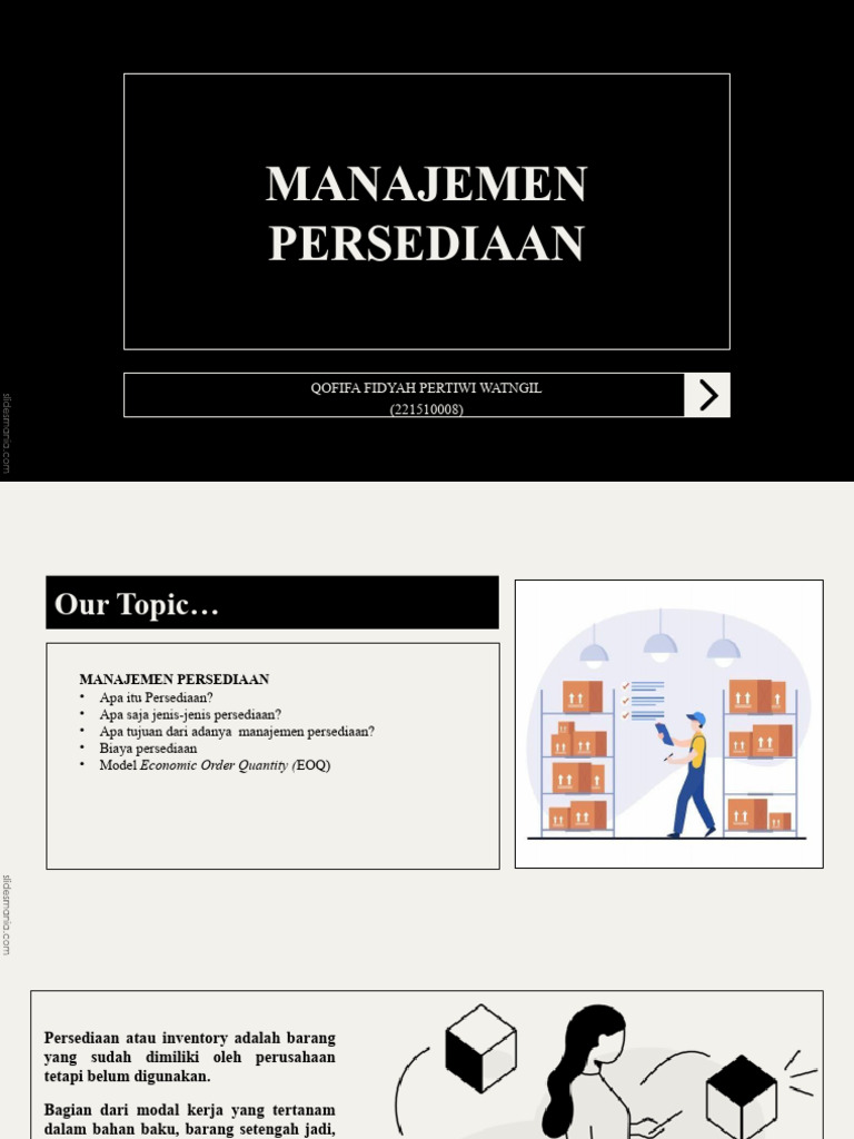 Manajemen Persediaan: EOQ dan Biaya | PDF