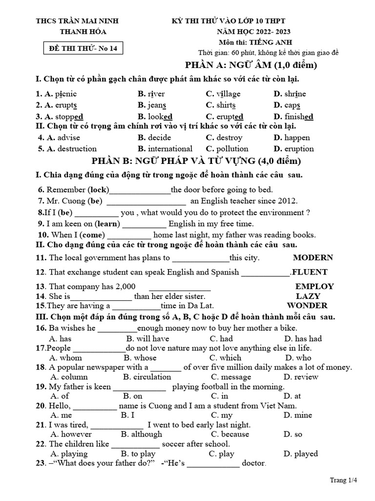 BTVN So 14 - Lop 9 | PDF | Telephone | Phonograph