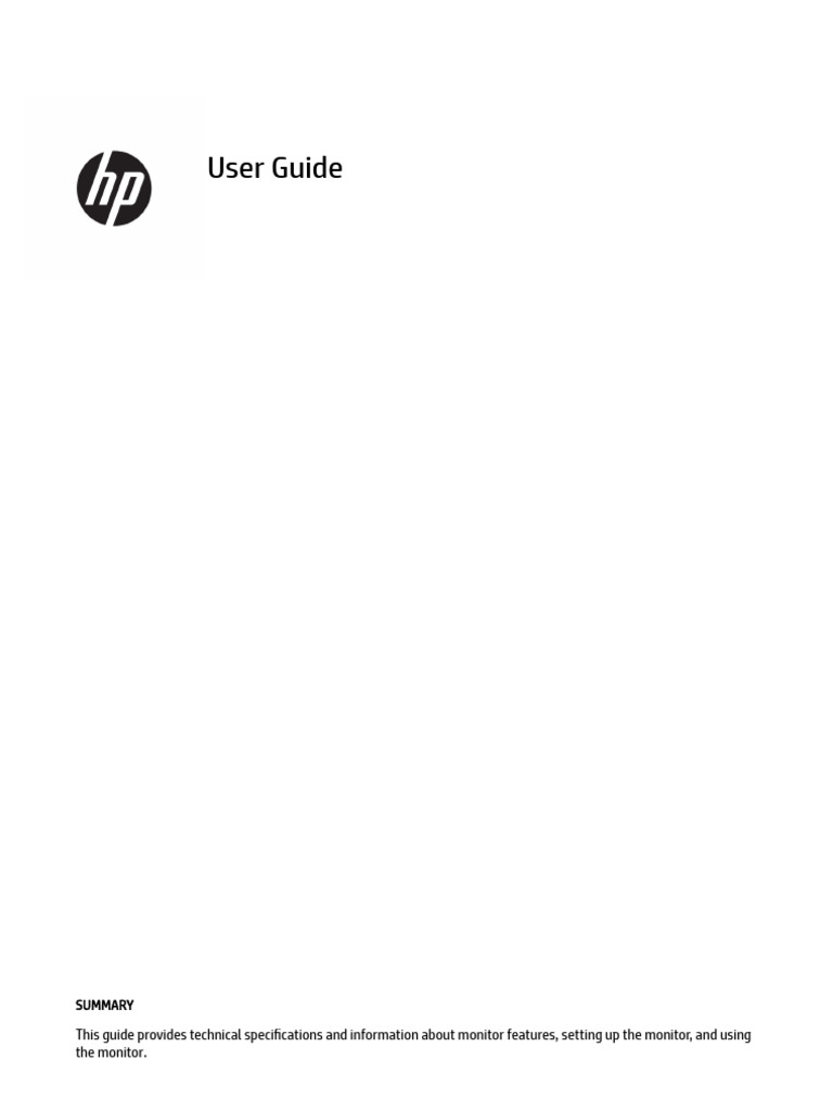 PDF 6754265 en-US-1 | PDF | Usb | Computer Monitor