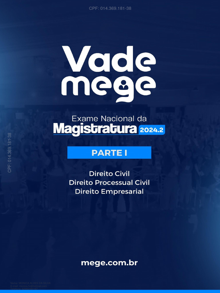 Vade Mege ENAM - Parte I (Civil, Processo Civil e Empresarial) | PDF ...