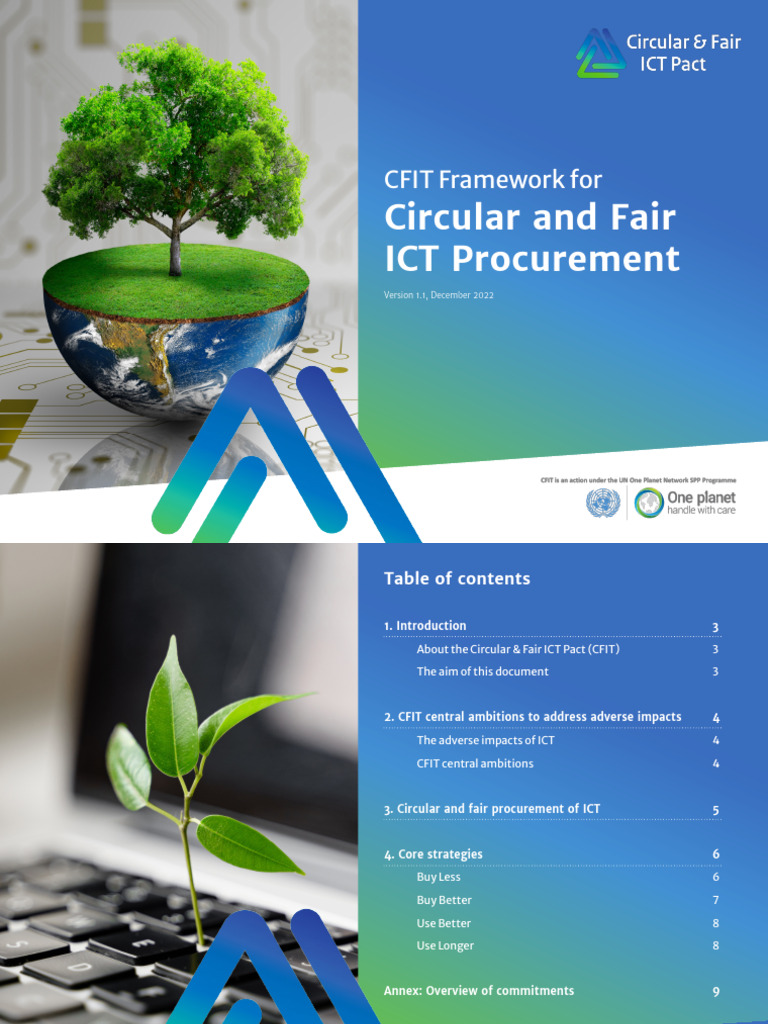 2022 Cfit Framework For Circular and Fair Ict Procurement V 1 1 | PDF ...