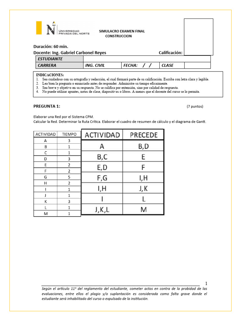 Simulacro Final | PDF