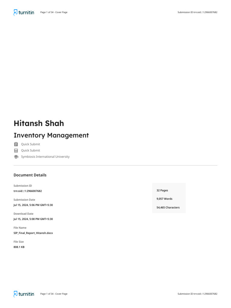 Enhancing Inventory Management Systems | PDF | Inventory | Procurement