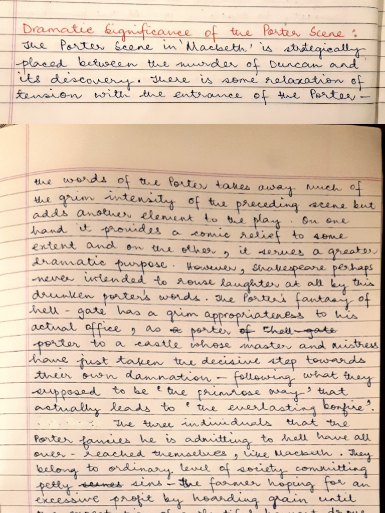 Act 2 SC 3 Porter Scene | PDF