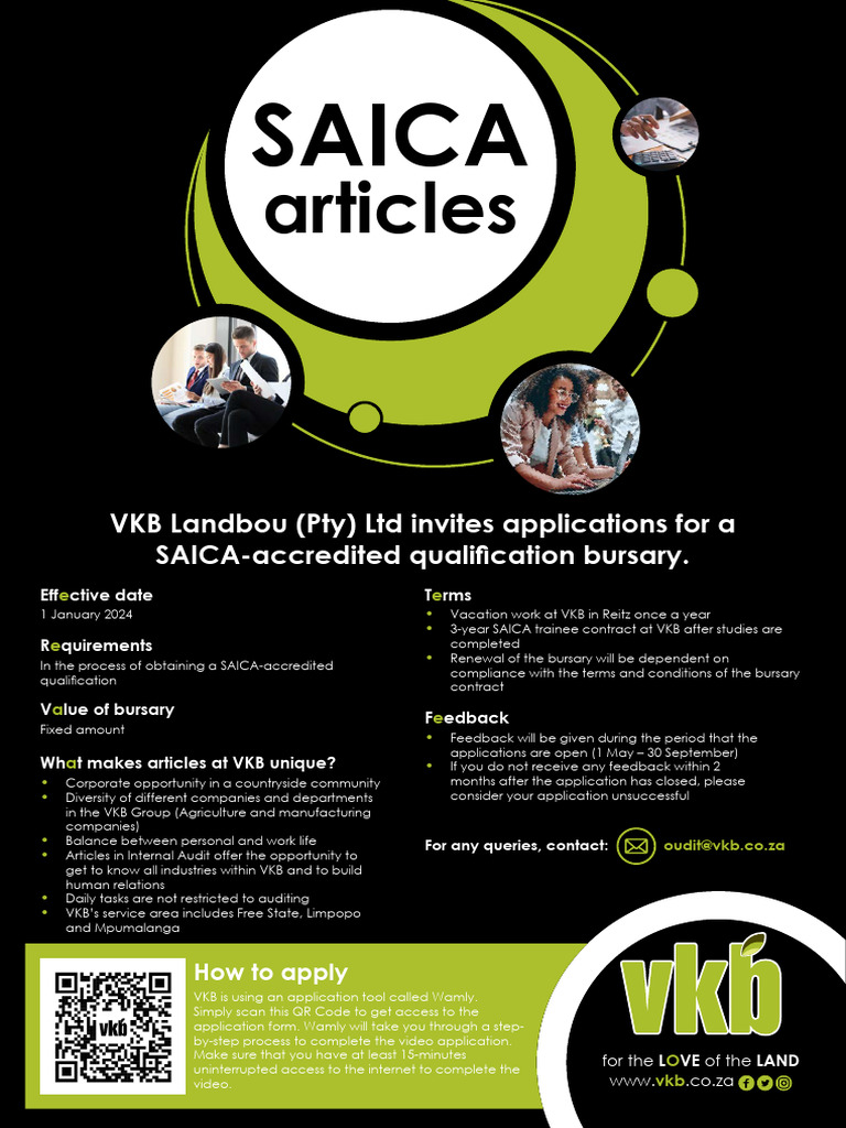SAICA Bursary Application at VKB | PDF | Business