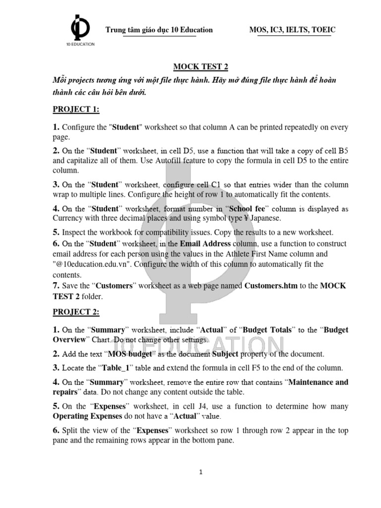 Mock Test 2 Pdf Worksheet Computing