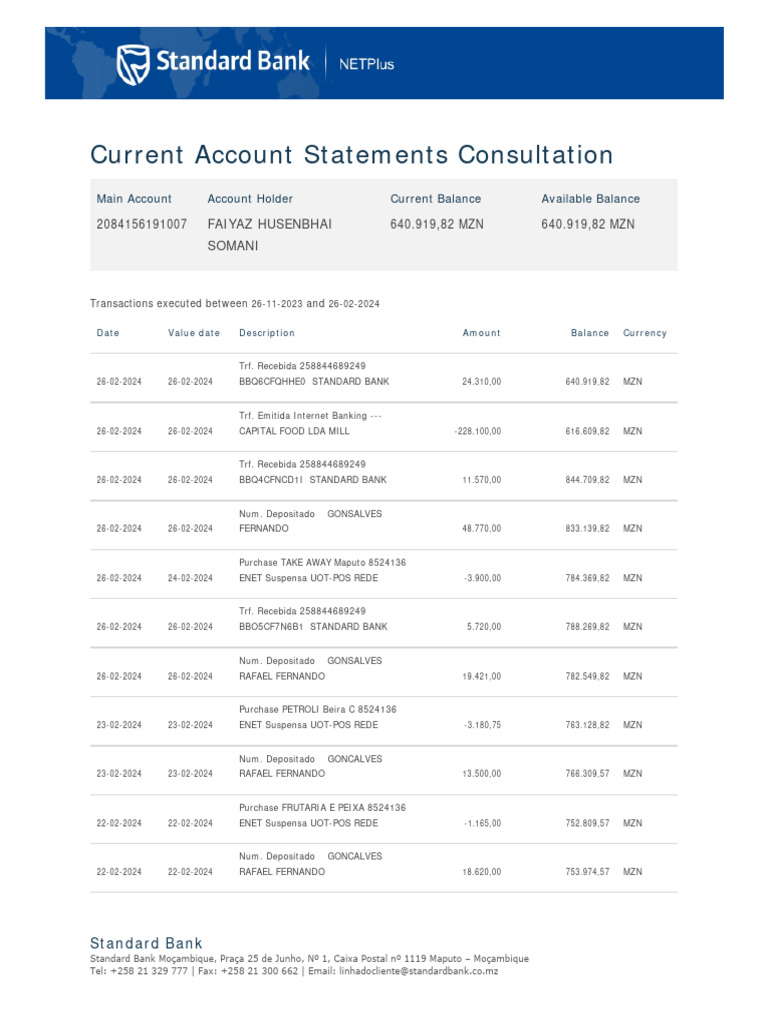 AKA Bank Statement | PDF