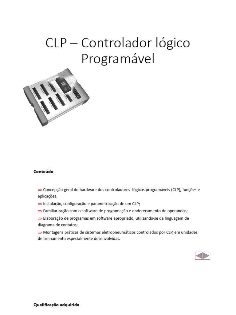 CLP - Controlador Lógico Programável | PDF | Controlador lógico ...