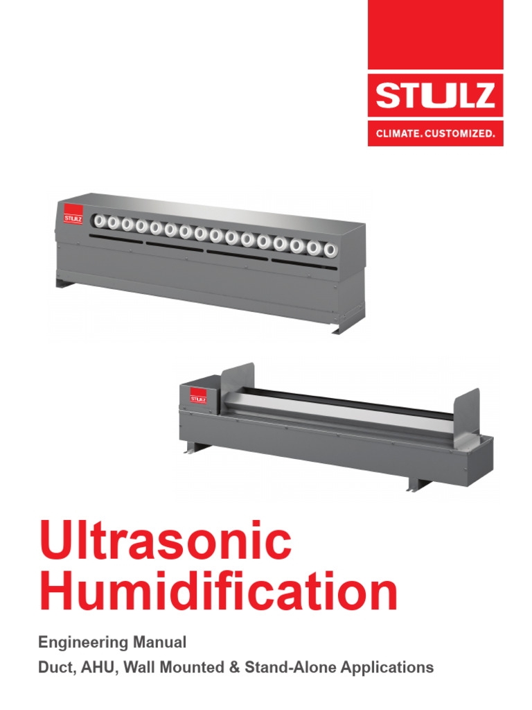 STULZ Ultrasonic Humidifier Manual | PDF | Humidity | Water Vapor