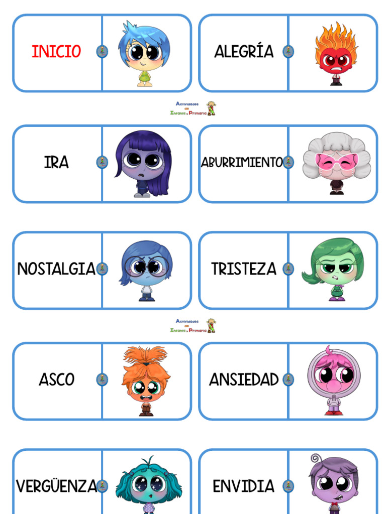 Domino Emociones Intensamente | PDF
