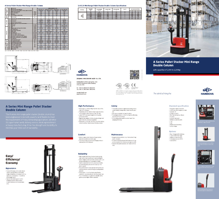 A Series Mini Range Pallet Stacker-Double Column | PDF