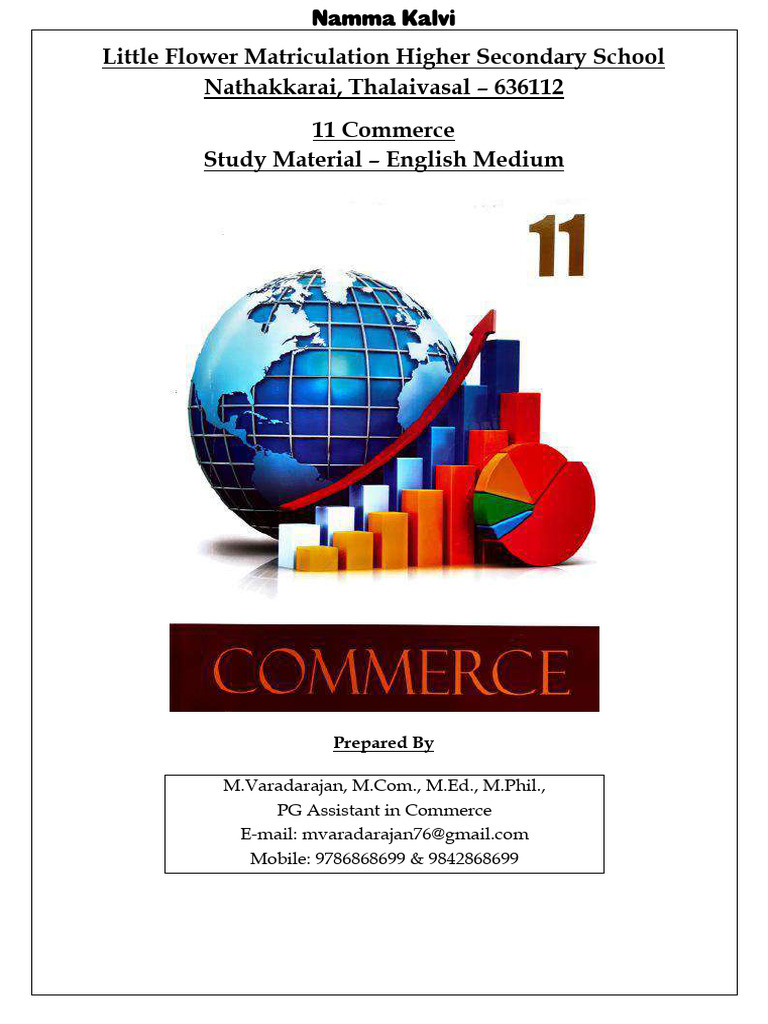 Namma Kalvi 11th Commerce Full Study Material em 220011 | PDF | Sole ...