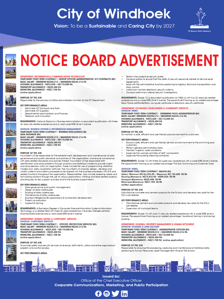 5bc Notice Board Advert No NB 01 2024 | PDF | Carpentry | Business ...