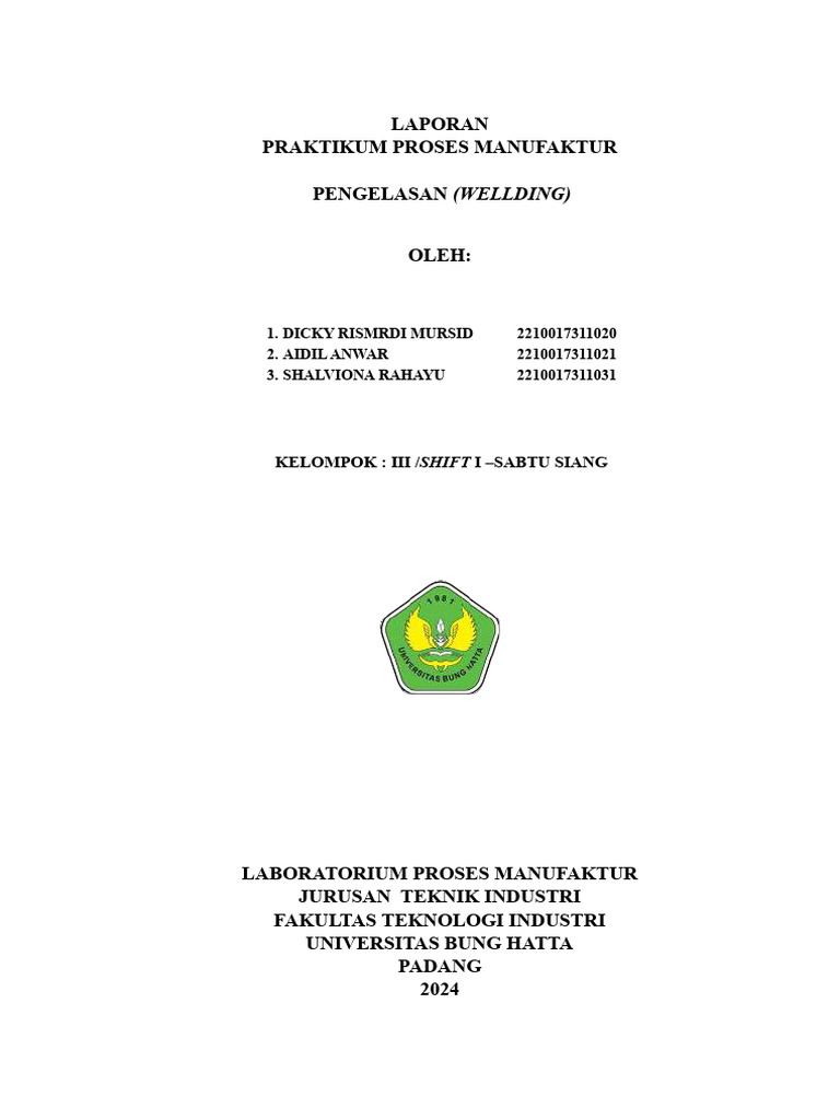 Laporan Pengelasan | PDF