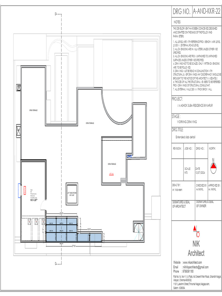 Extended Slab Detail - Working - Ashok Residence - Karur | PDF ...