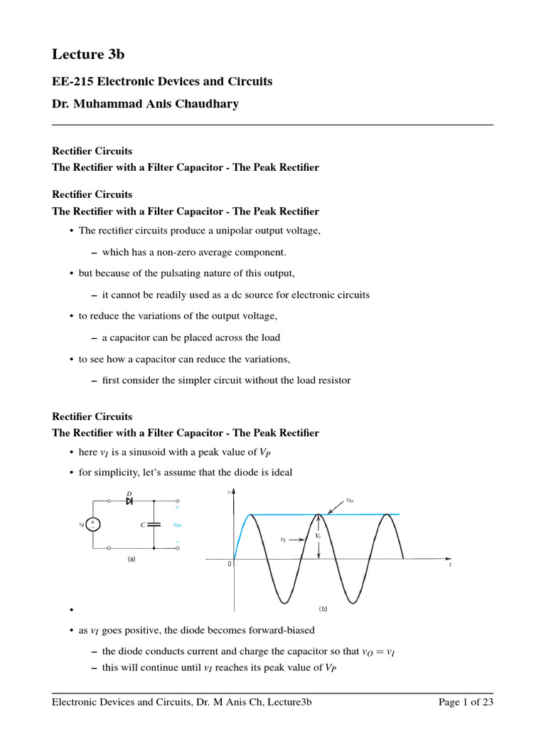 Lecture3b Article Beamer | PDF | Rectifier | Electrical Network