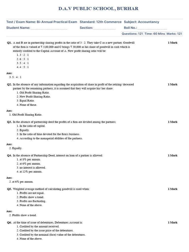 PRATICAL EXAM ANSWERS | Download Free PDF | Goodwill (Accounting) | Equity (Finance)