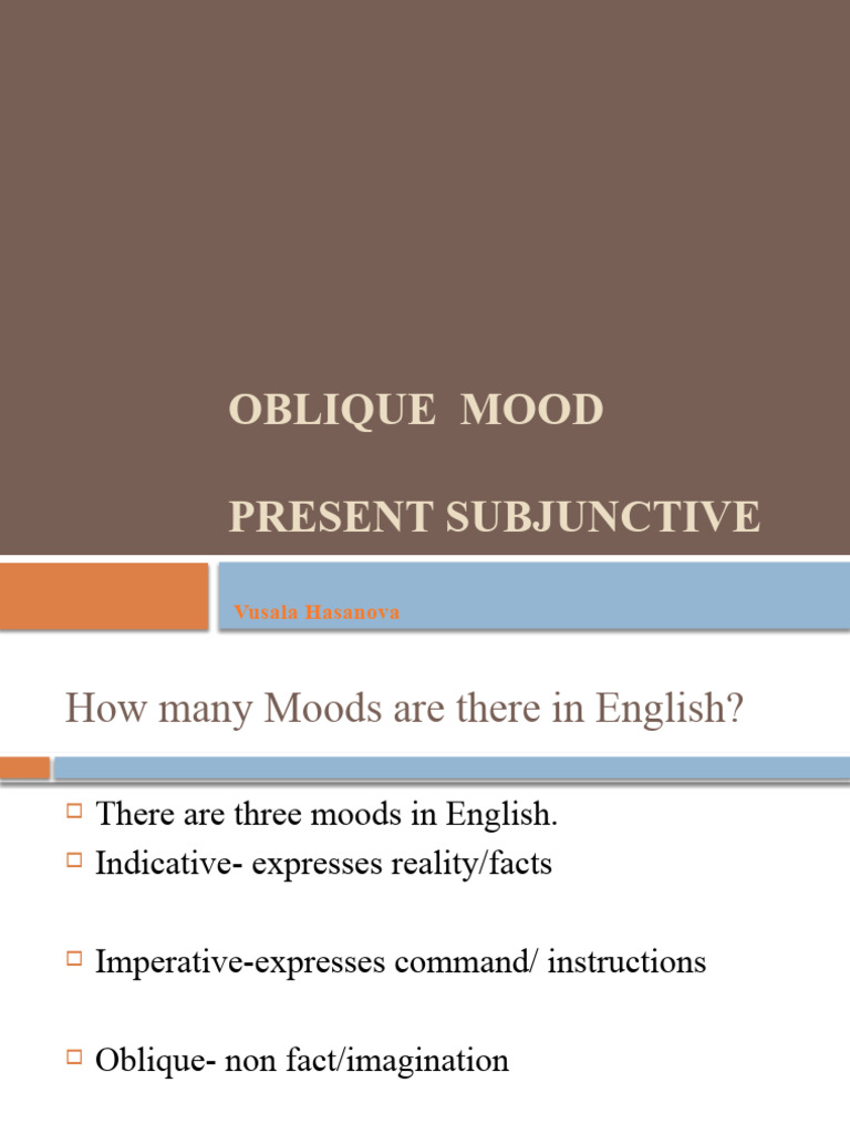 Present Subjunctive | PDF | Syntax | Language Mechanics