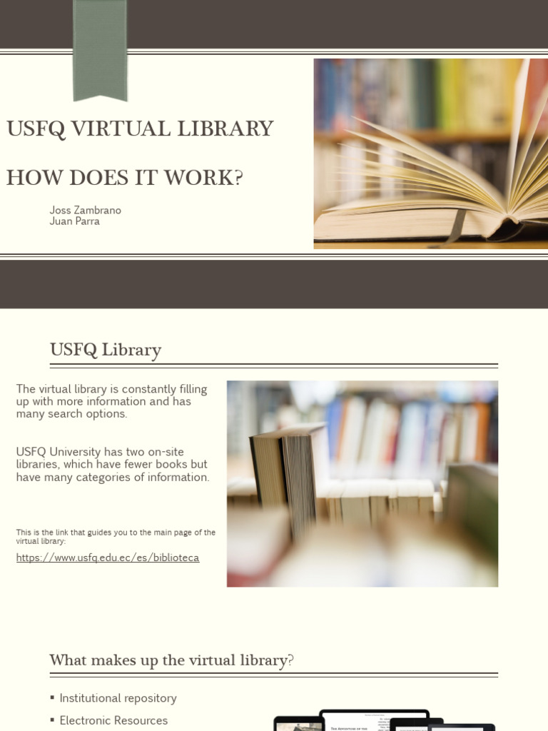 Guía de Uso de la Biblioteca Virtual USFQ | PDF | Estudios de idiomas ...