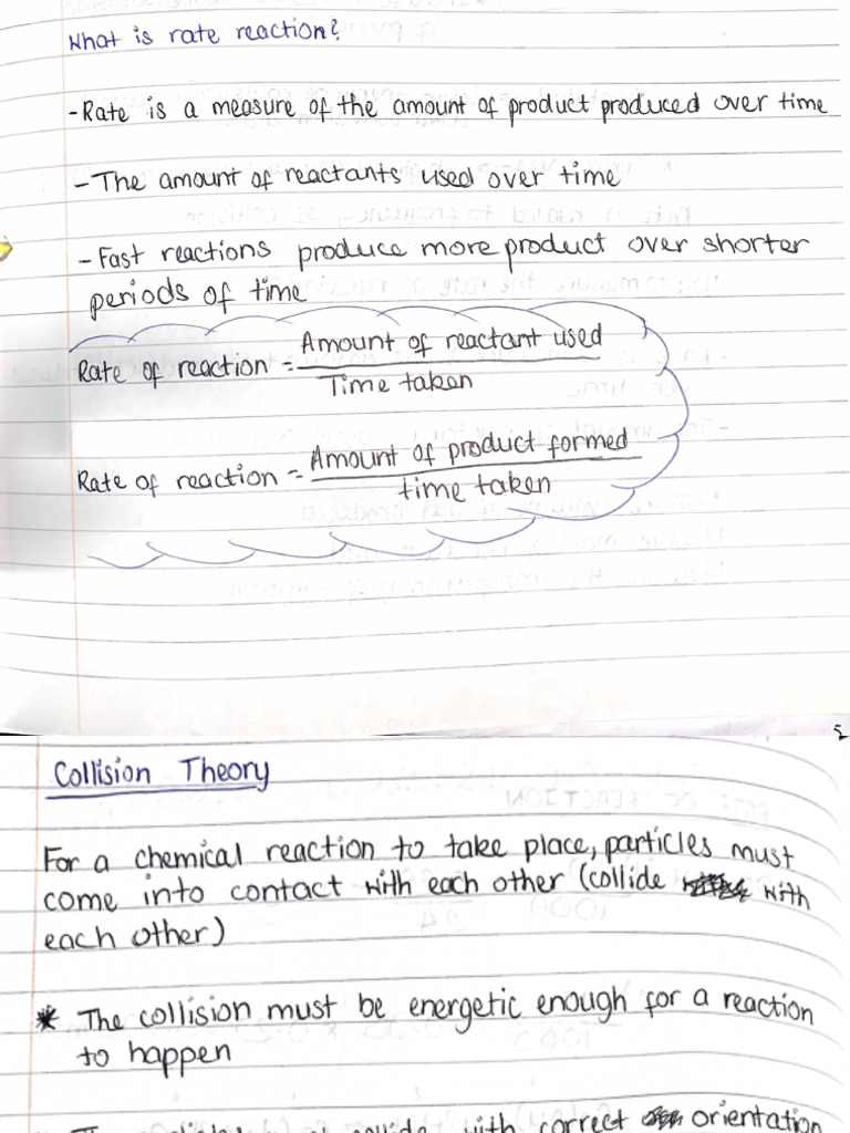 Ku Chem Rate of Reaction and Collision Theory | PDF