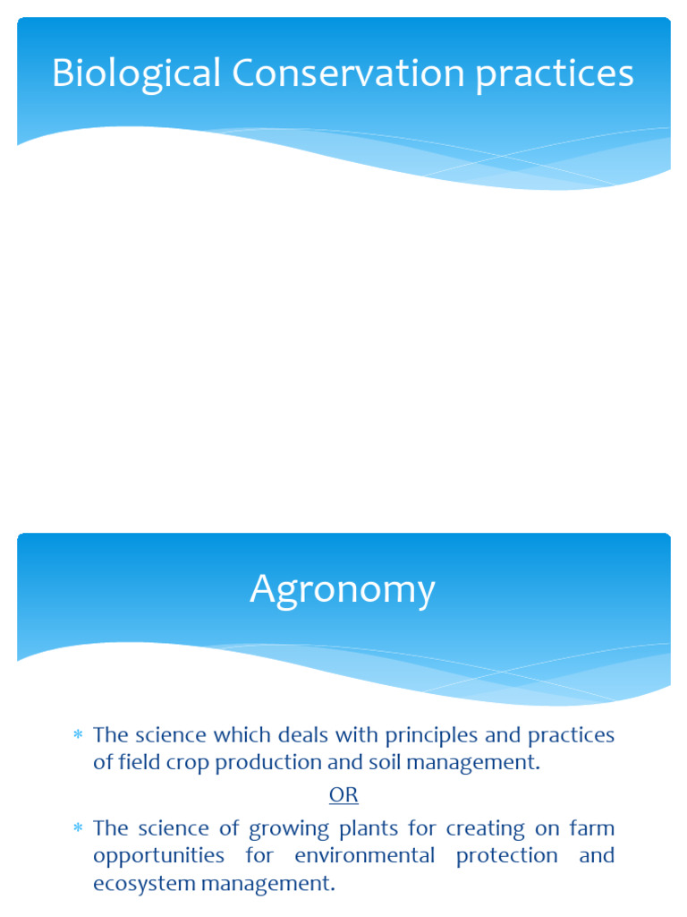 Biological Conservation Practices | PDF | Crop Rotation | Agriculture