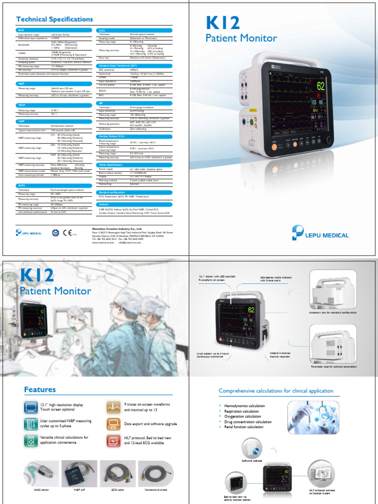 K12 Patient Monitor EN V.20230607 | PDF