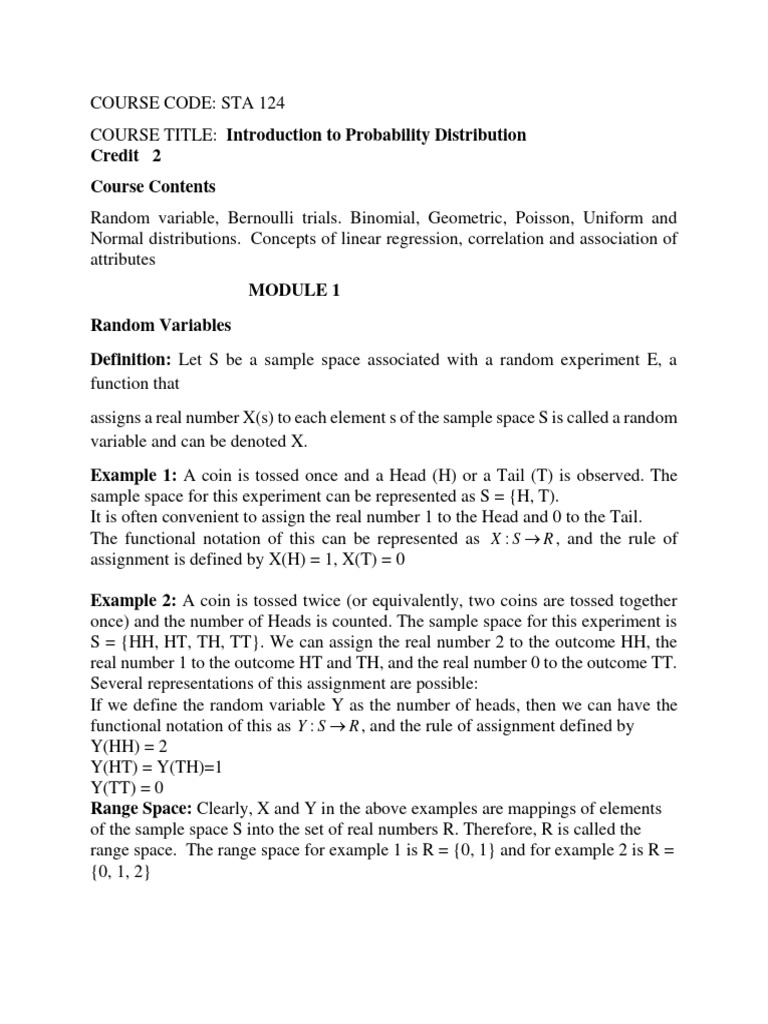 STA124 Complete Note (Edward Cares) | PDF | Probability Density Function | Expected Value