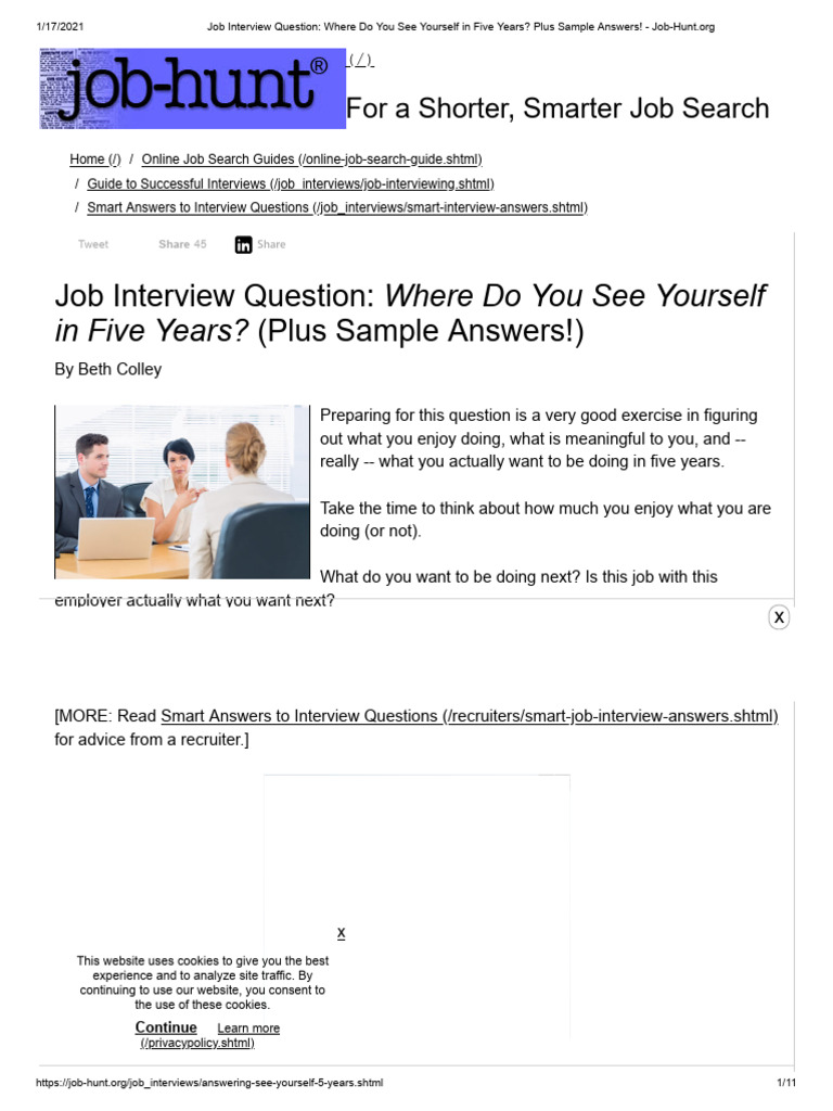 Job Interview Question - Where Do You See Yourself in Five Years - Plus ...