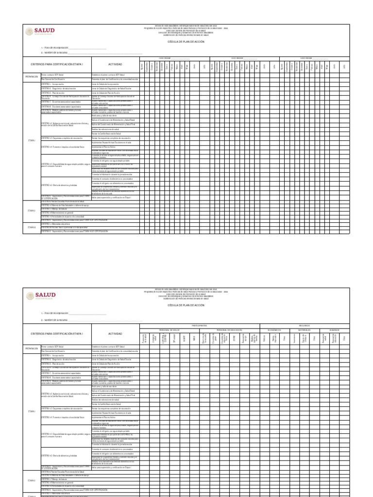 8. Plan de acción 2 hojas[1] | Descargar gratis PDF | Agua