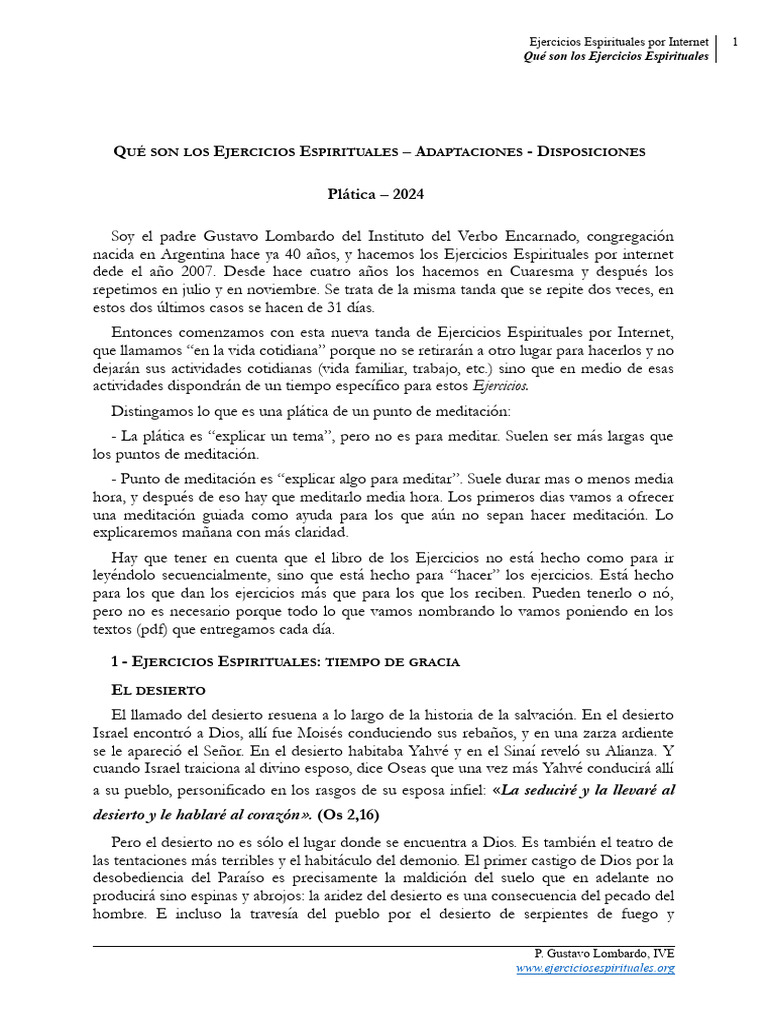 DIA 2 - 2024_Lombardo_Que-son-los-ejercicios | PDF | Santo | Ignacio de Loyola