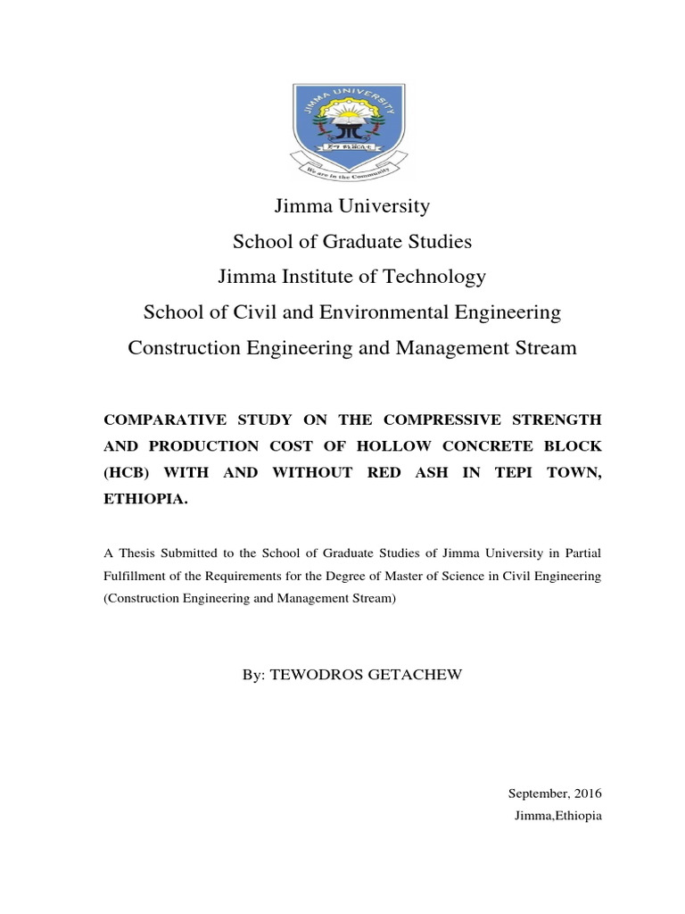 Tewodros Getachew | PDF | Concrete | Cement