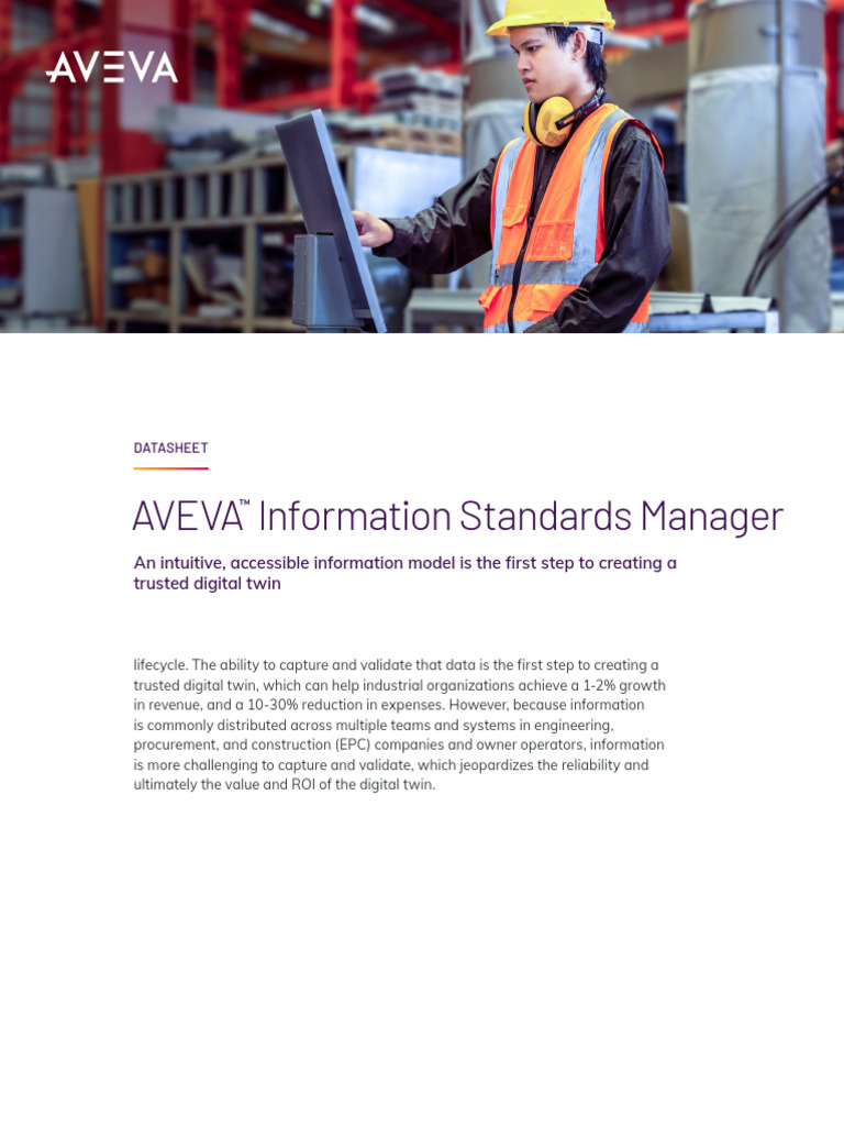 Datasheet AVEVA InformationStandardsManager 23-03.pdf - Coredownload.inline PDF | PDF | Library ...