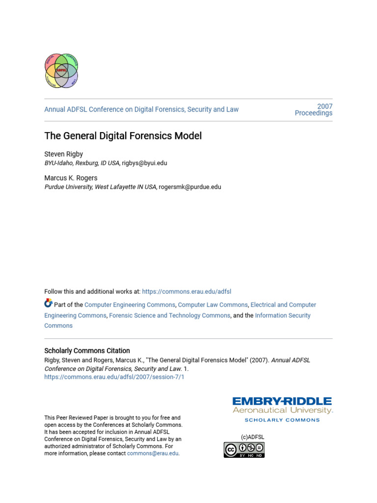 The General Digital Forensics Model | PDF | Expert | Digital Forensics
