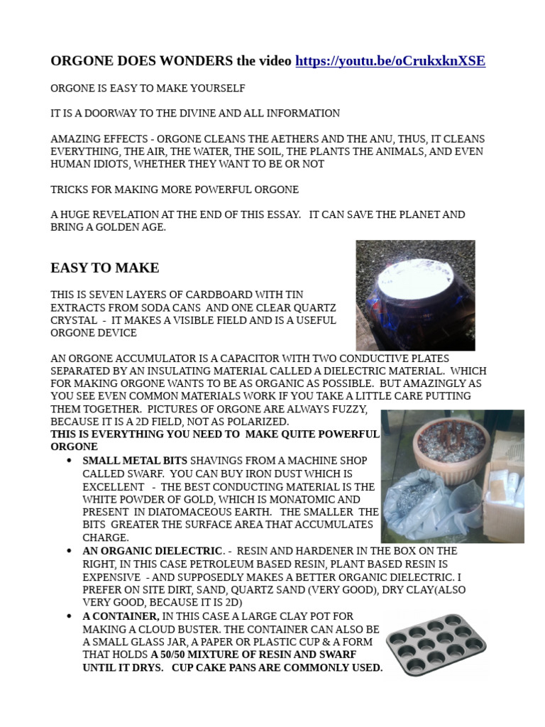 ORGONE - DOES - WONDERS - PDF Version 1 | PDF | Water | Desert