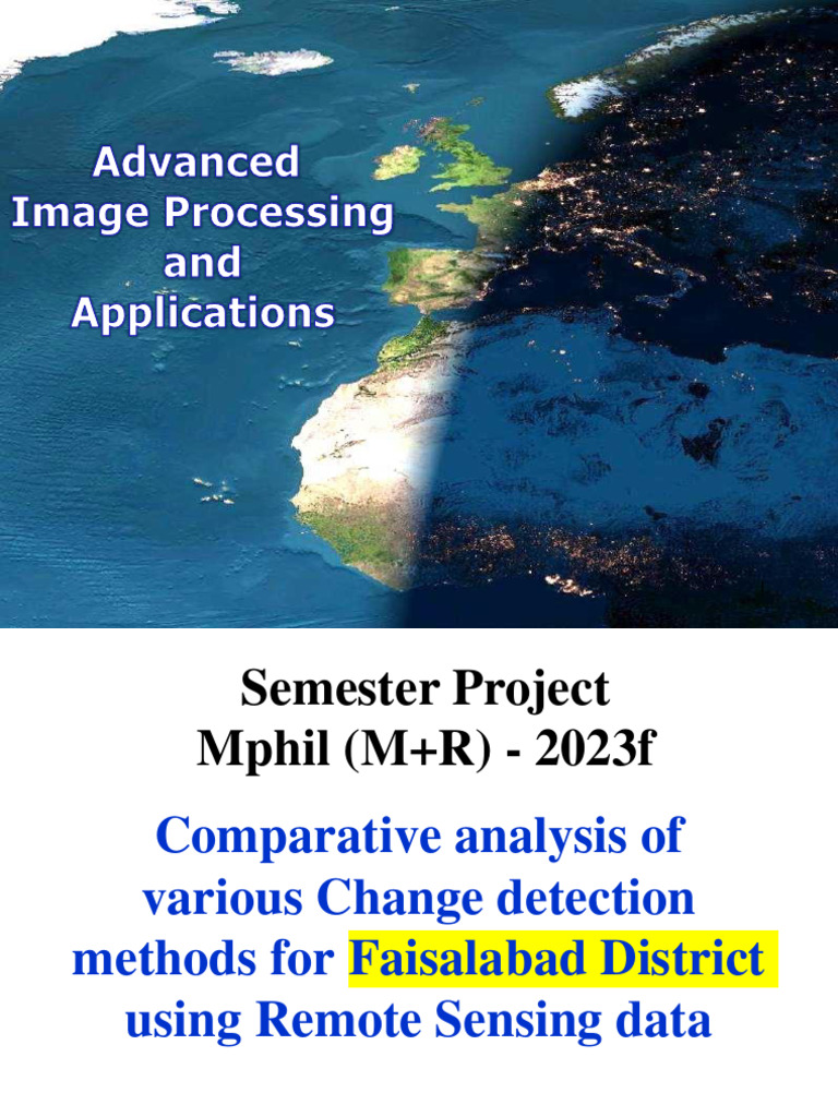 Assignment MPhil23f Change-Detection | Download Free PDF | Remote Sensing | Statistical ...