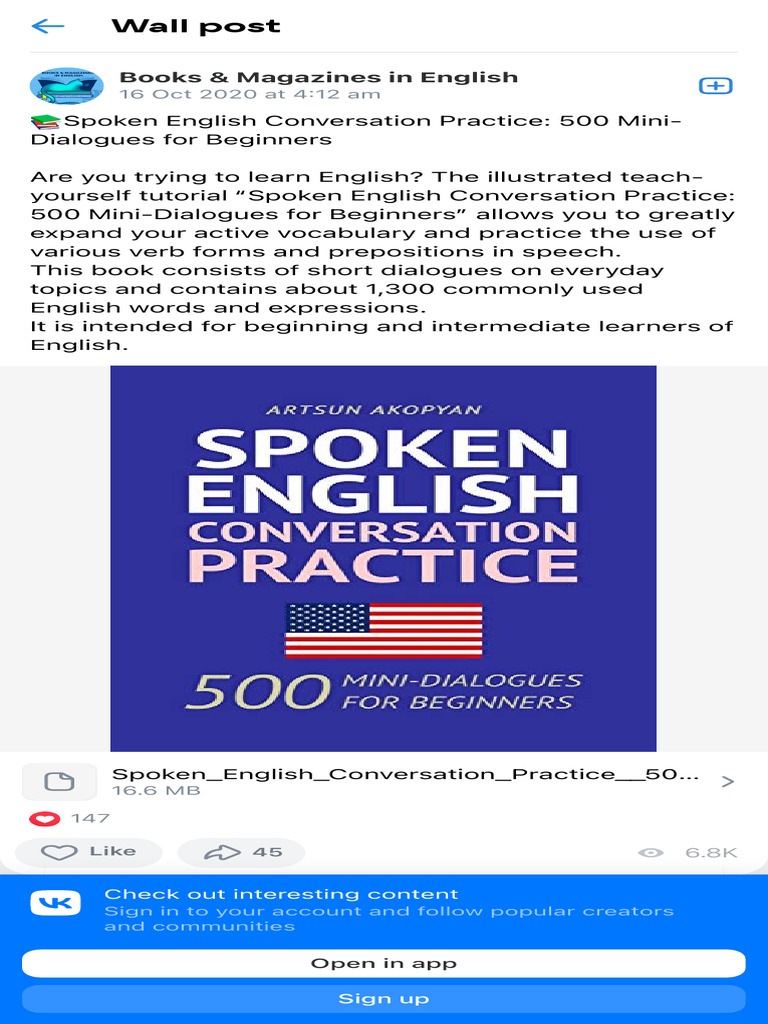 500 Mini Dialogues for English Learners | PDF