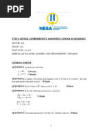 NCE 2024 Mathematics Exam Paper | PDF | Area | Circle