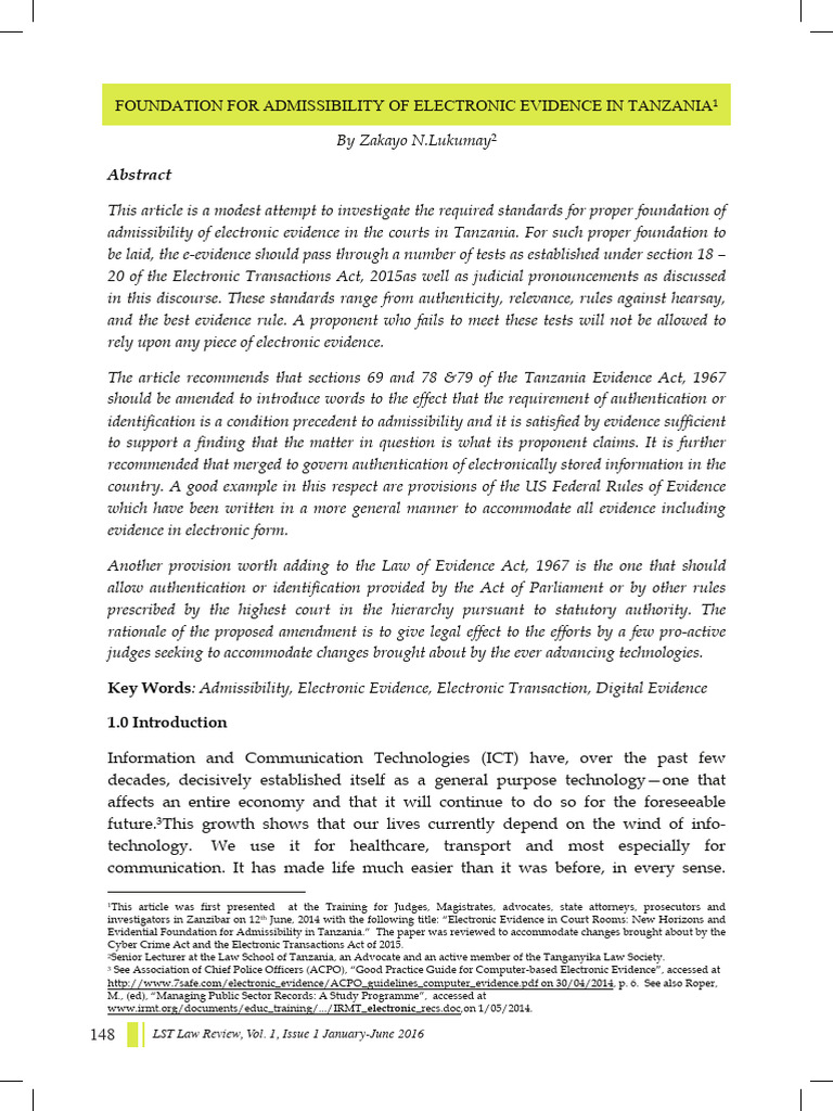 Foundation of Admissibility of Electronic | PDF | Computer File | Http ... Foundation of Admissibility of Electronic | PDF | Computer File | Http ...