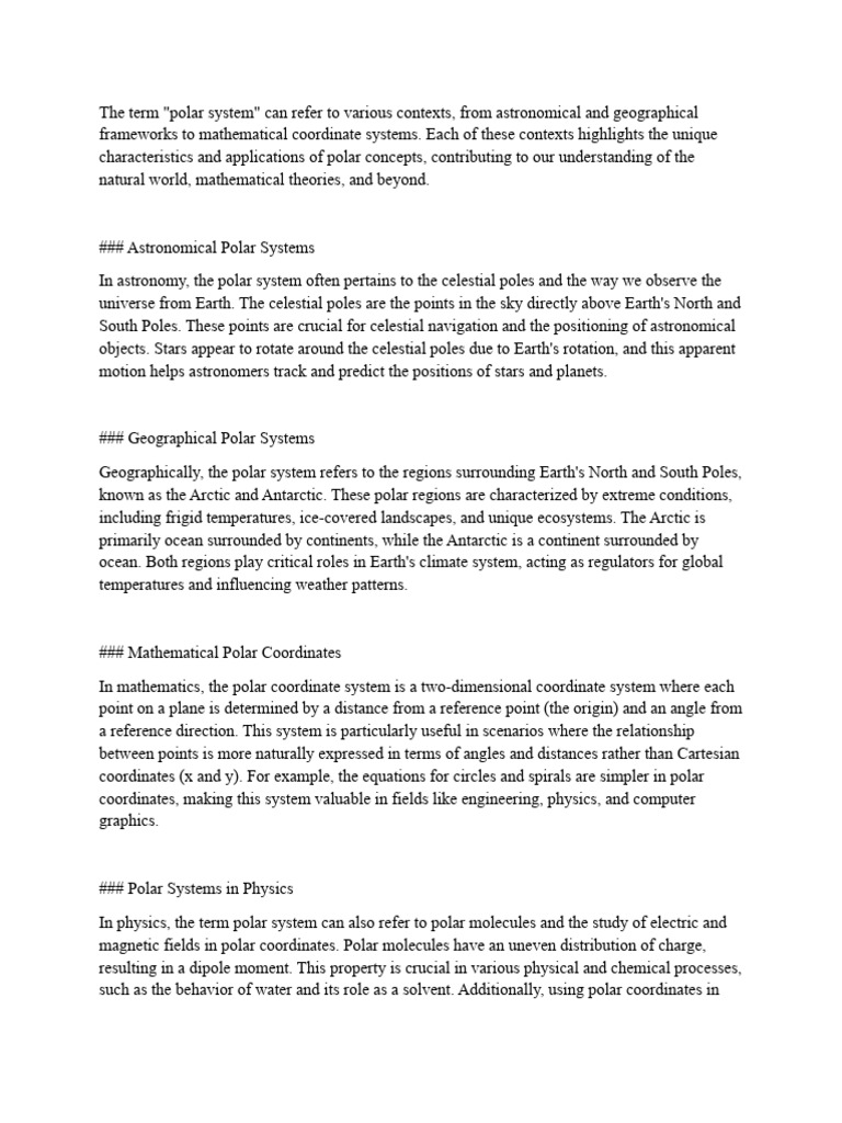 Polar System | PDF | Earth | Astronomy