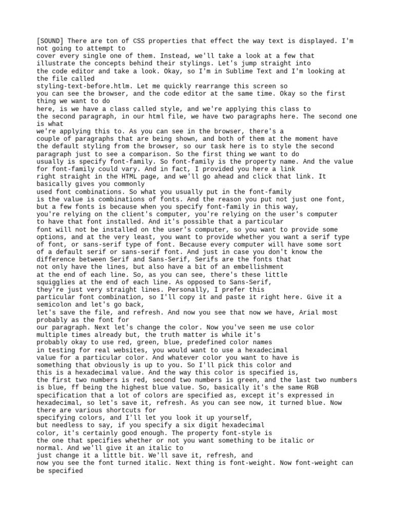 10.part 1 Styling Text | PDF | Pixel | Text